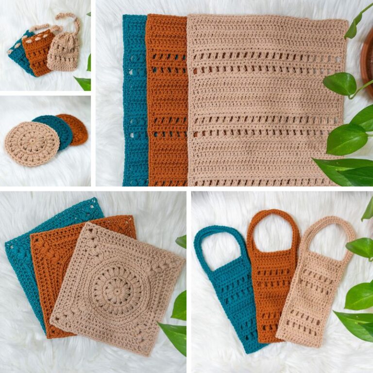 Crochet Bath Set | 6 Crochet Spa Patterns with a Touch of Luxury